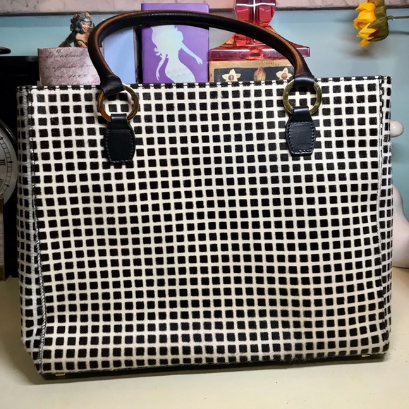 kate spade | Bags | Kate Spade Hair Calf Square Patterned Handbag ...